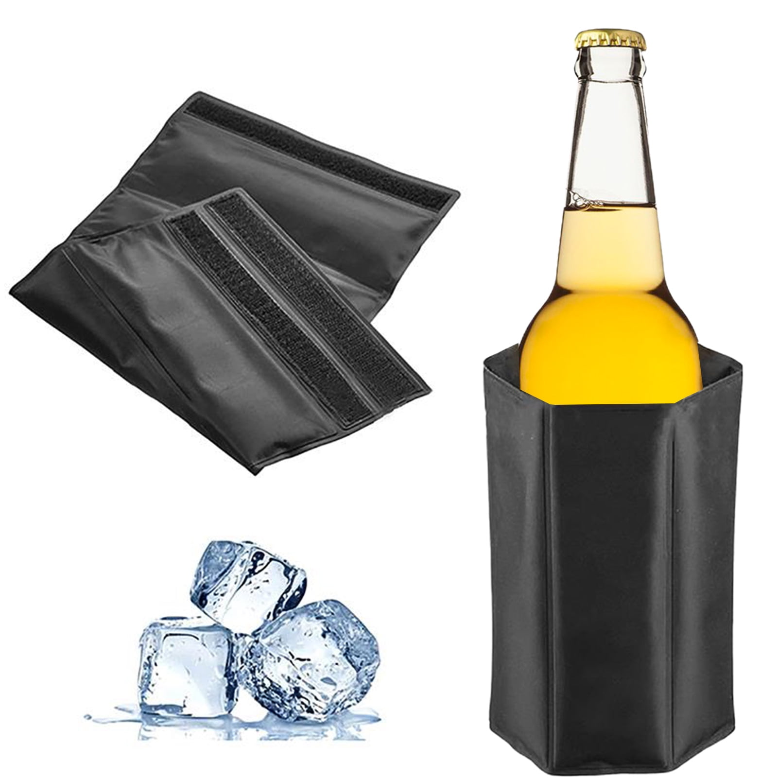 Trayknick Portable Wine Cooler Ice Bag - Fast Frozen Gel Sleeve for ...