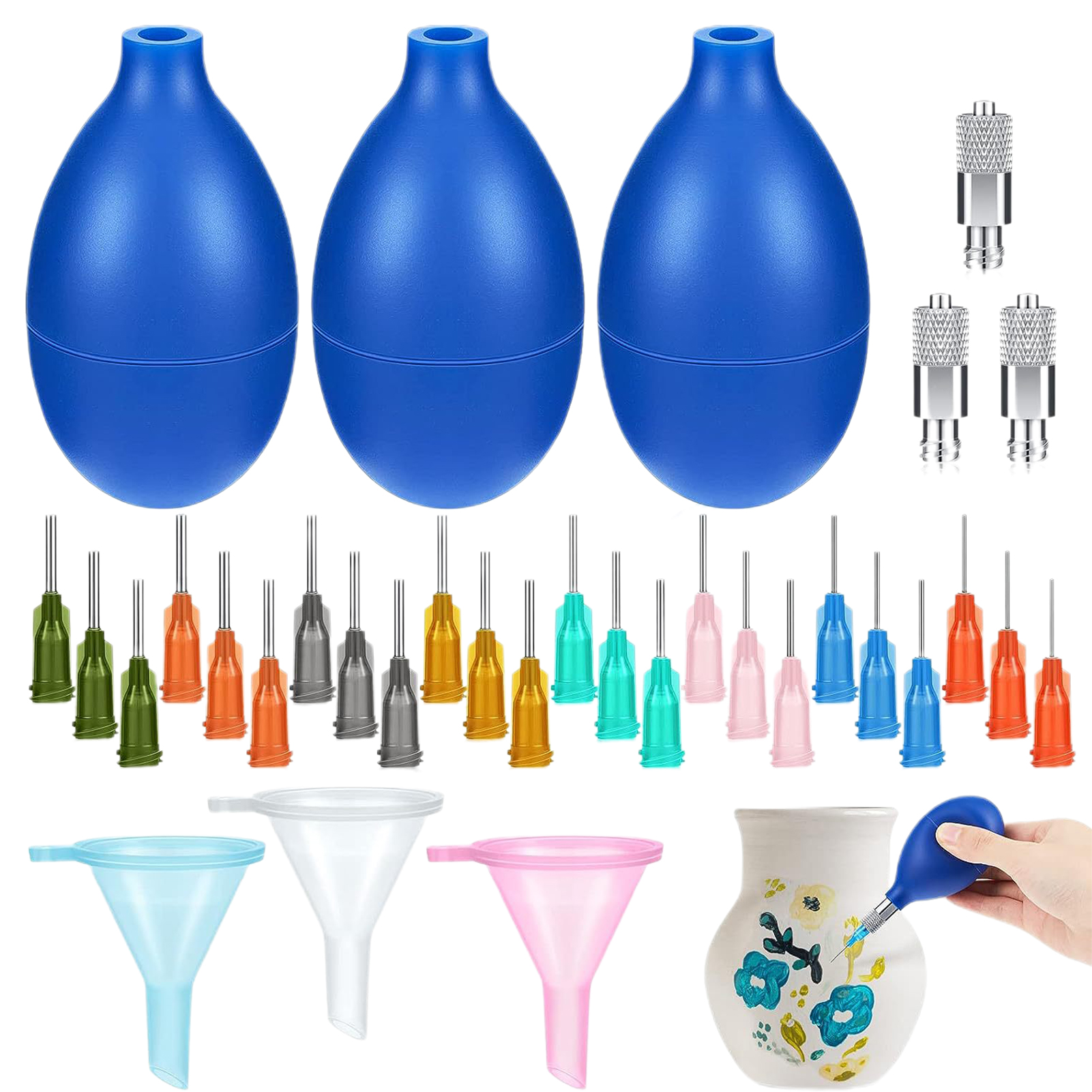 Trayknick Pottery Smear Bottle Set - Convenient Filling, Precision Tip ...