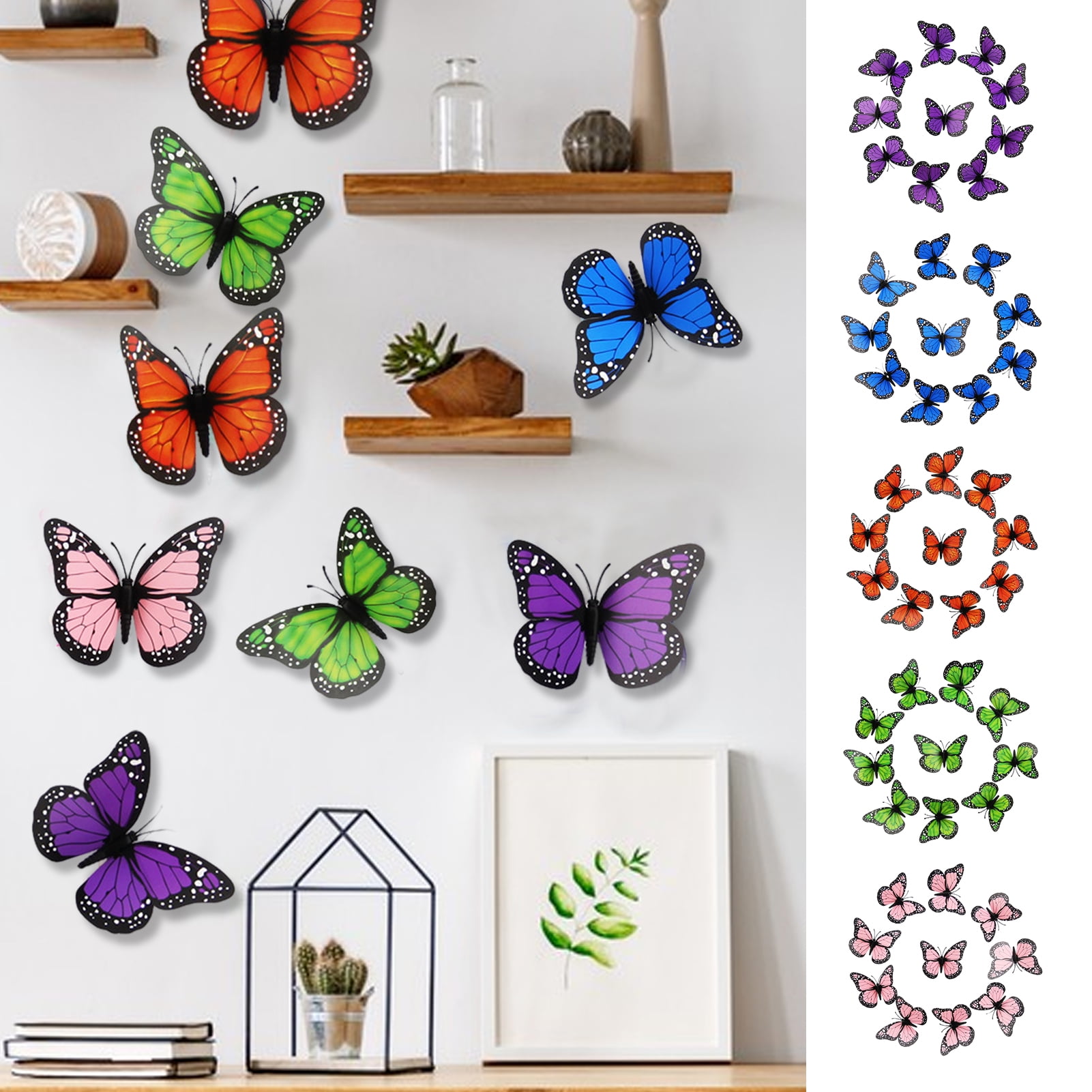 Trayknick Realistic Butterfly Refrigerator Magnets - 3D Strong Magnet ...