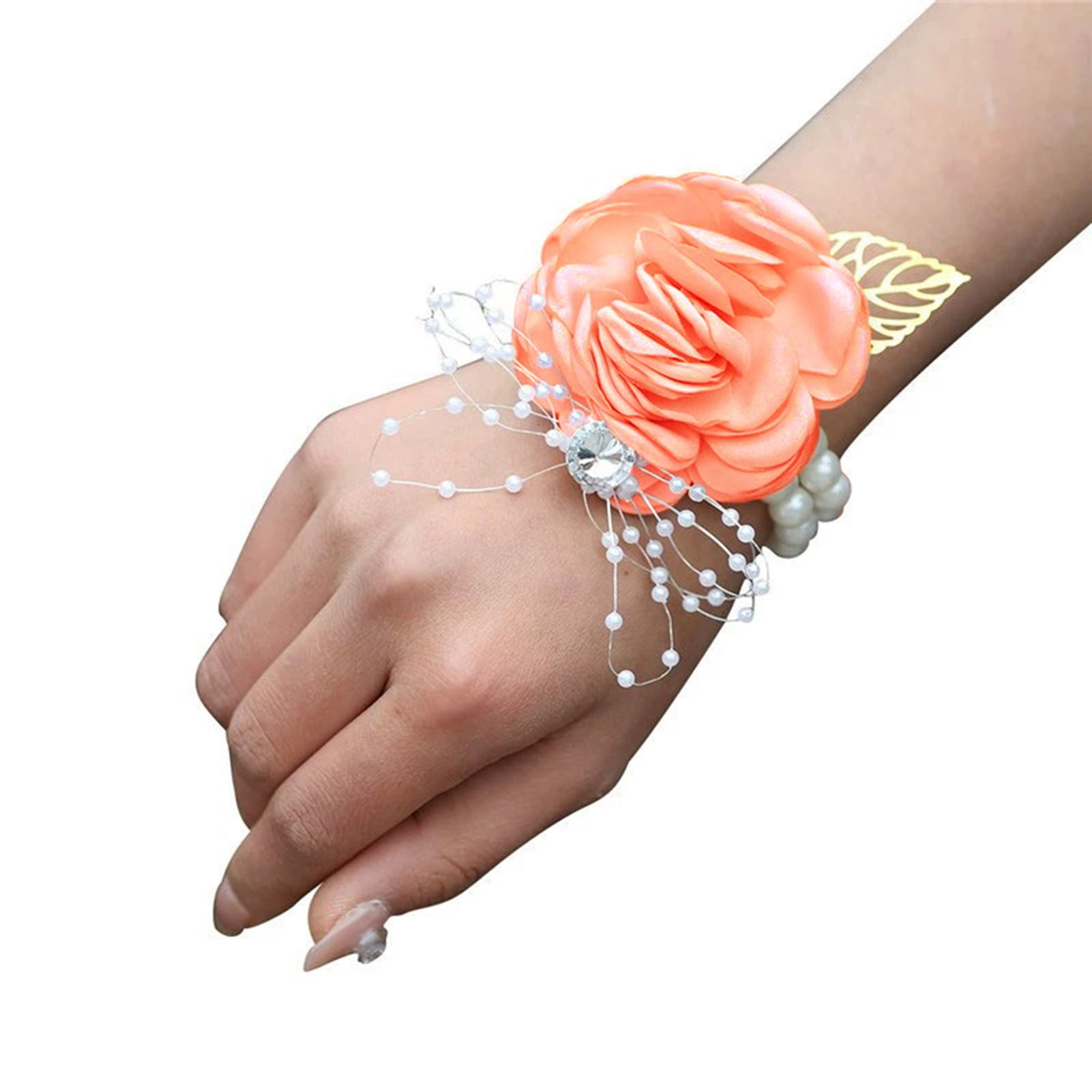 Trayknick Realistic Wedding Corsage Wrist Flower Corsage Rose Wrist ...