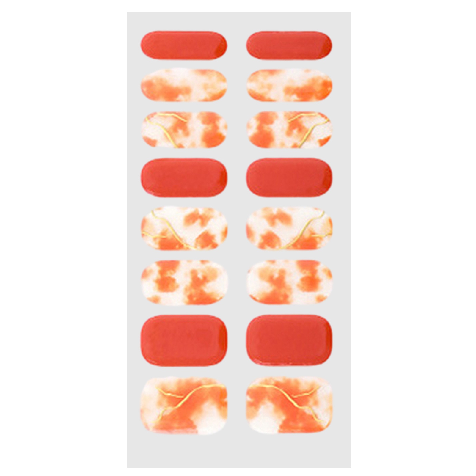 Trayknick Semi-cured Uv Nail Stickers Nail Art Sticker Set Gel Nail ...