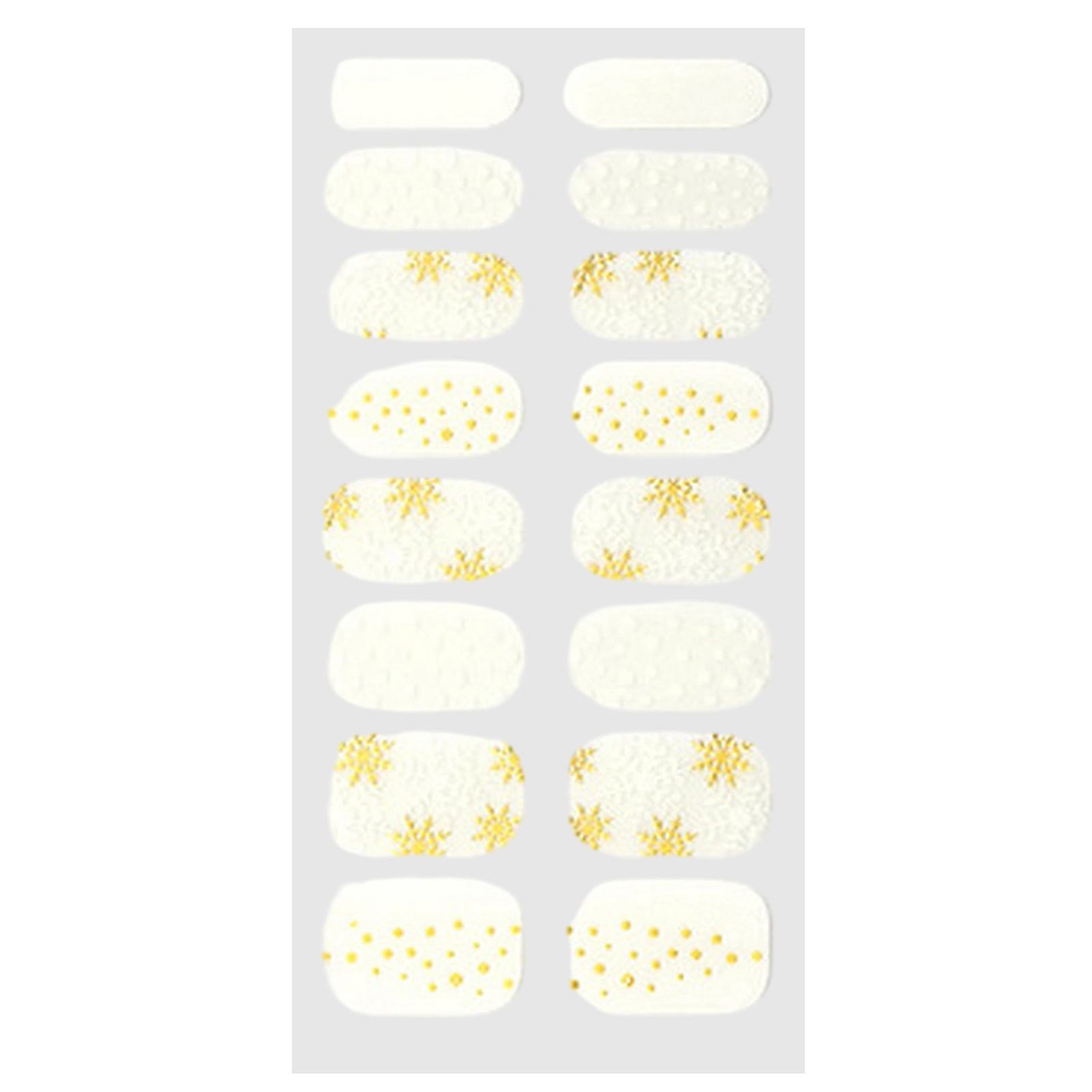 Trayknick Semi-cured Uv Nail Stickers Nail Art Sticker Set Gel Nail ...