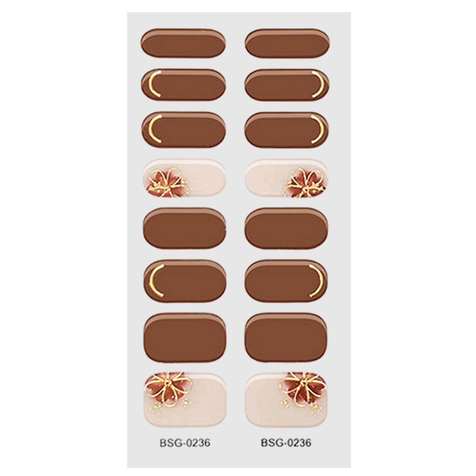 Trayknick Semi-cured Uv Nail Stickers Nail Art Sticker Set Gel Nail ...
