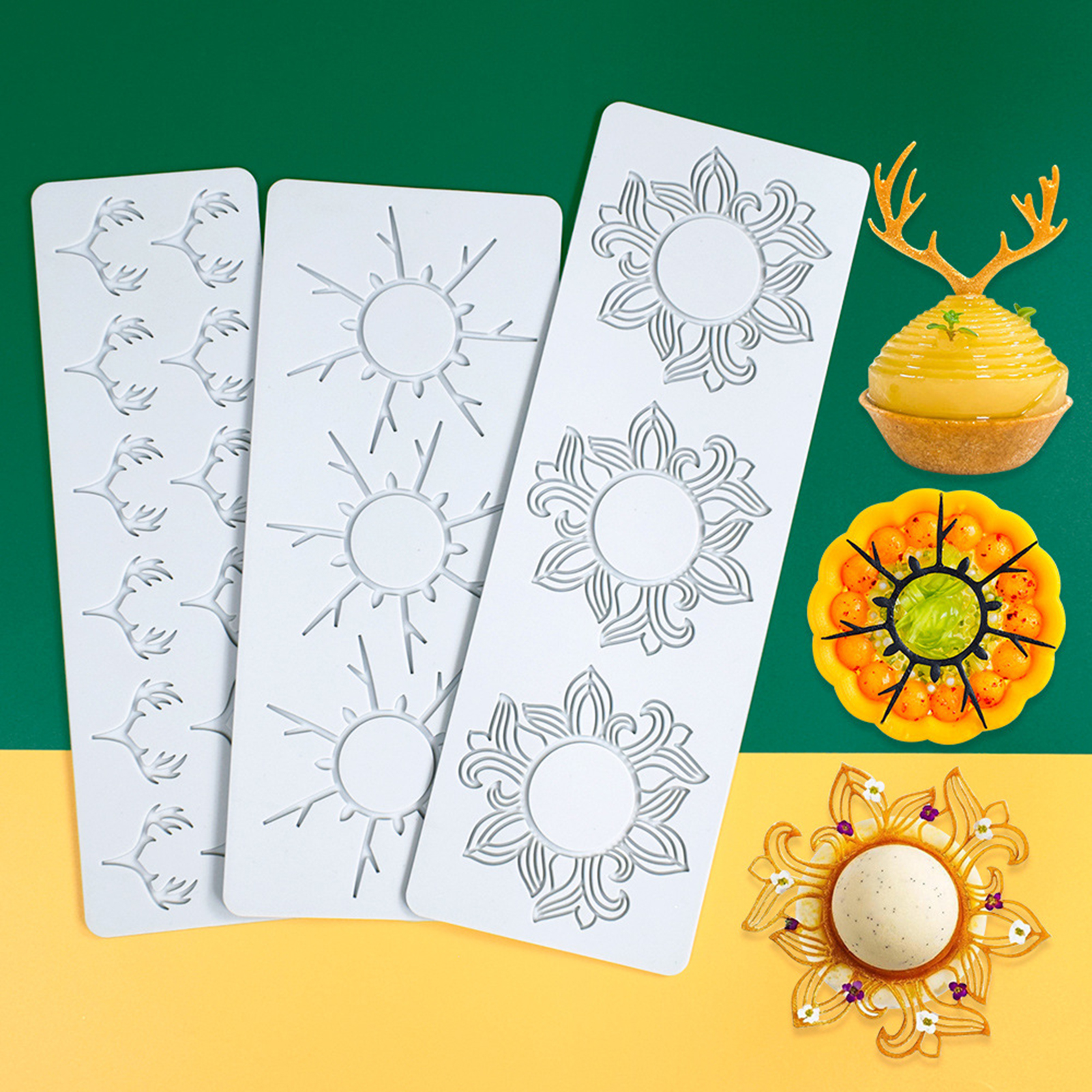 Trayknick Silicone Fondant Mold - Elk Flower Sun Shape, Non-sticky ...