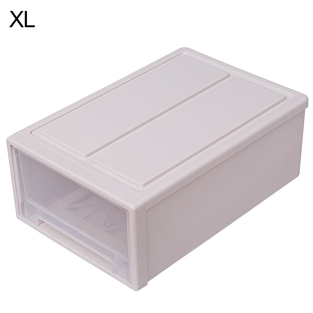 Trayknick Transparent Stackable Drawer Storage Box - Household Plastic ...