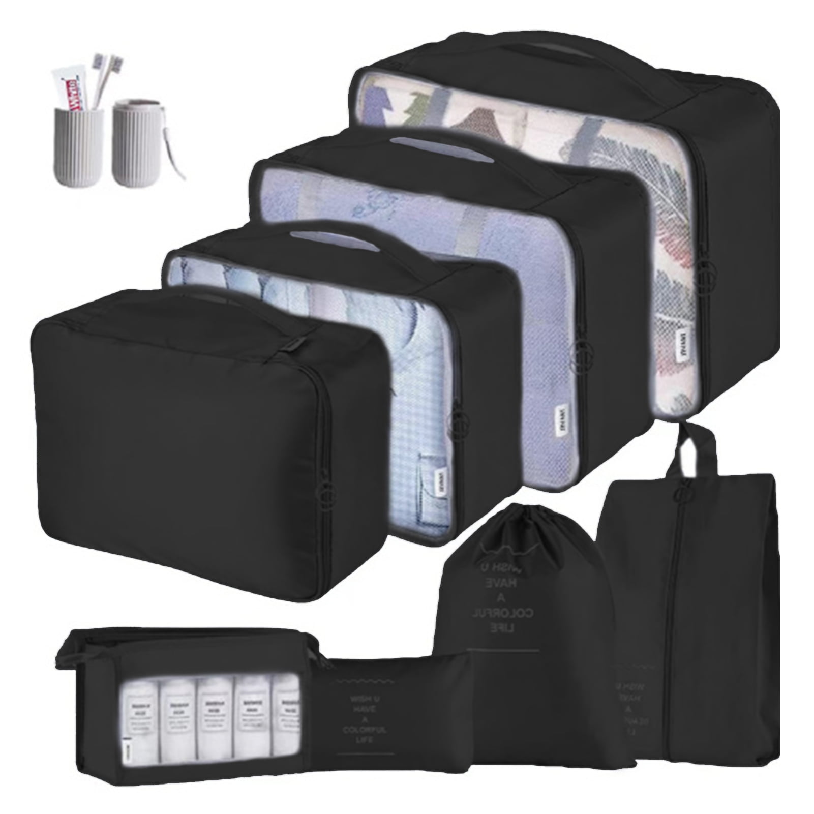 Trayknick Travel Bag Organizer Set Clothes Storage Bag Travel Packing ...
