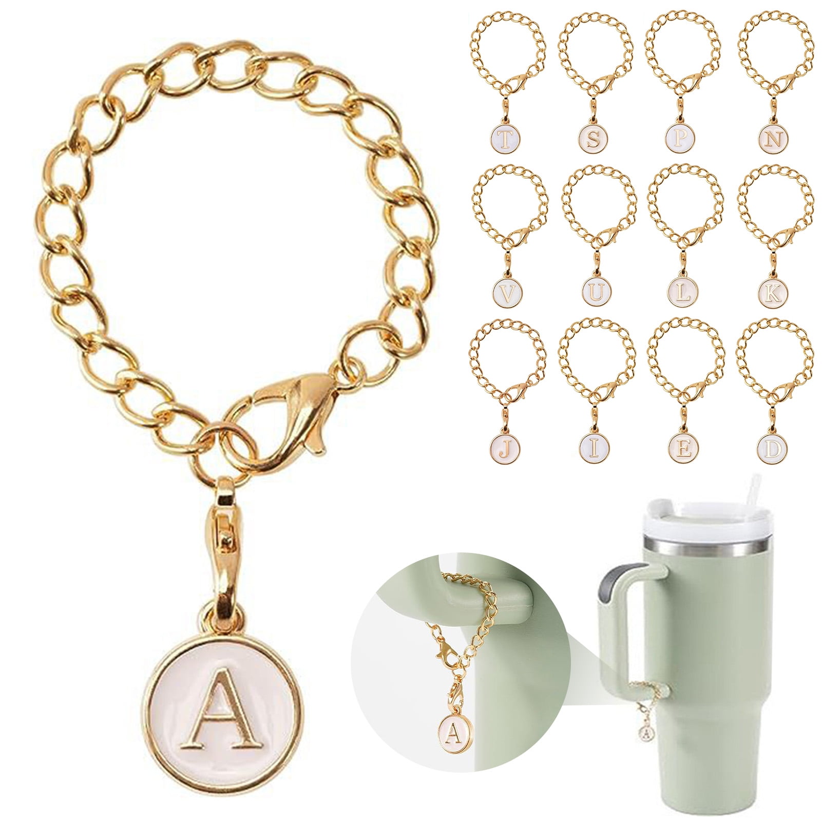 Trayknick Tumbler Hanging Charm - Metal Link Chain with Fashion Capital ...