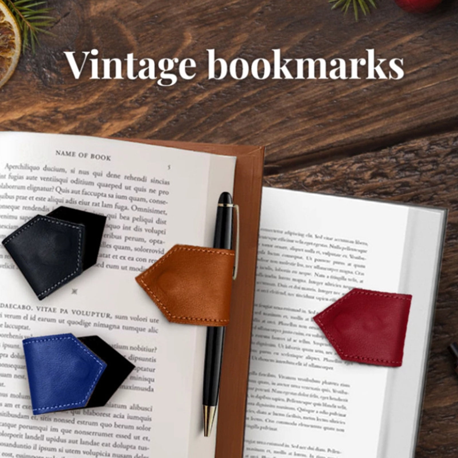 Trayknick Vintage Handmade Faux Leather Magnetic Bookmark - Portable ...
