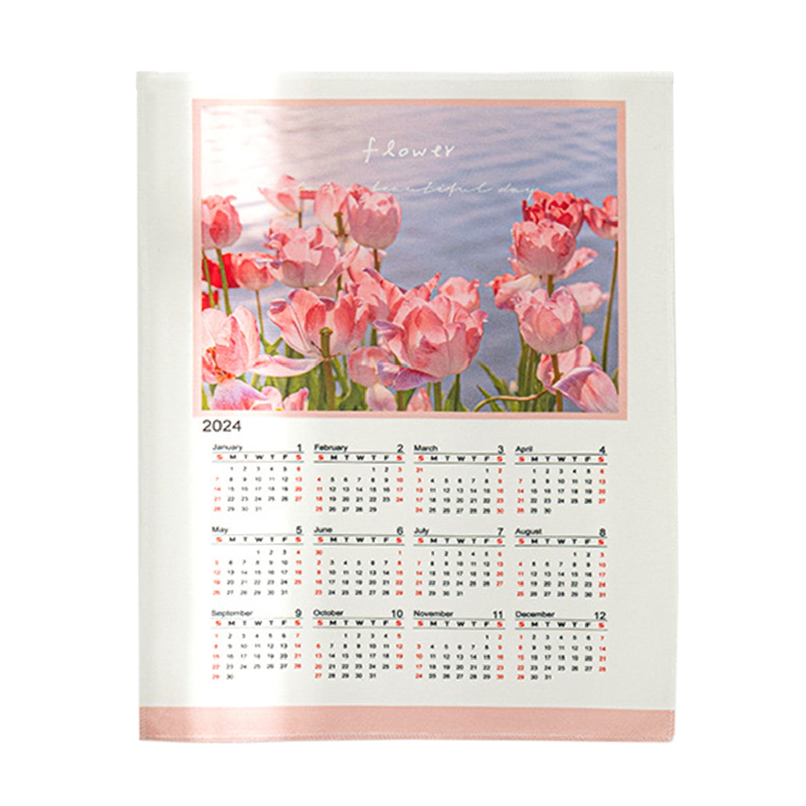Trayknick Wall Calendar 2024 Calendar Hanging Cloth Soft Rich Color ...