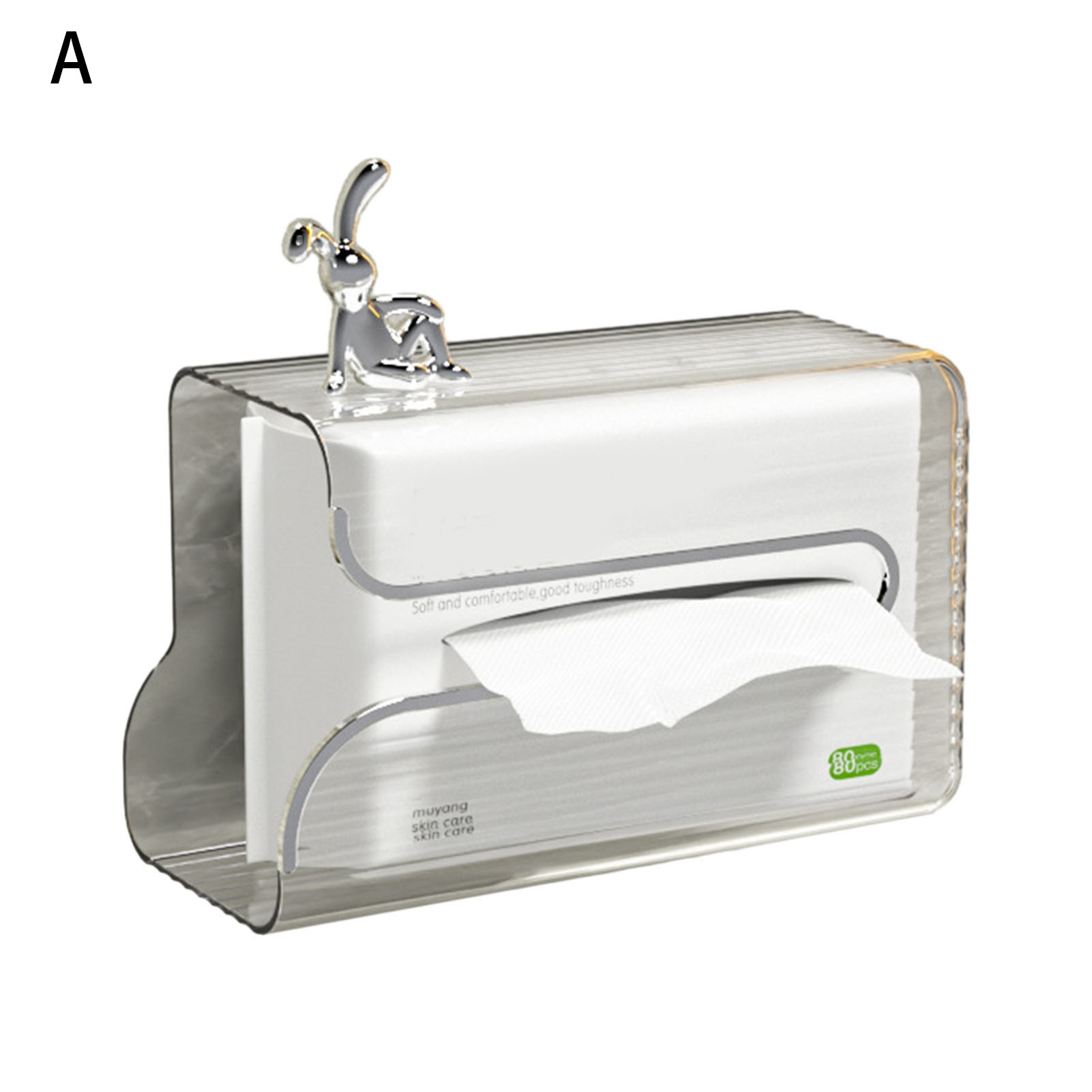 Trayknick Wall Tissue Box Punch-free Tissue Box Wall-mounted ...