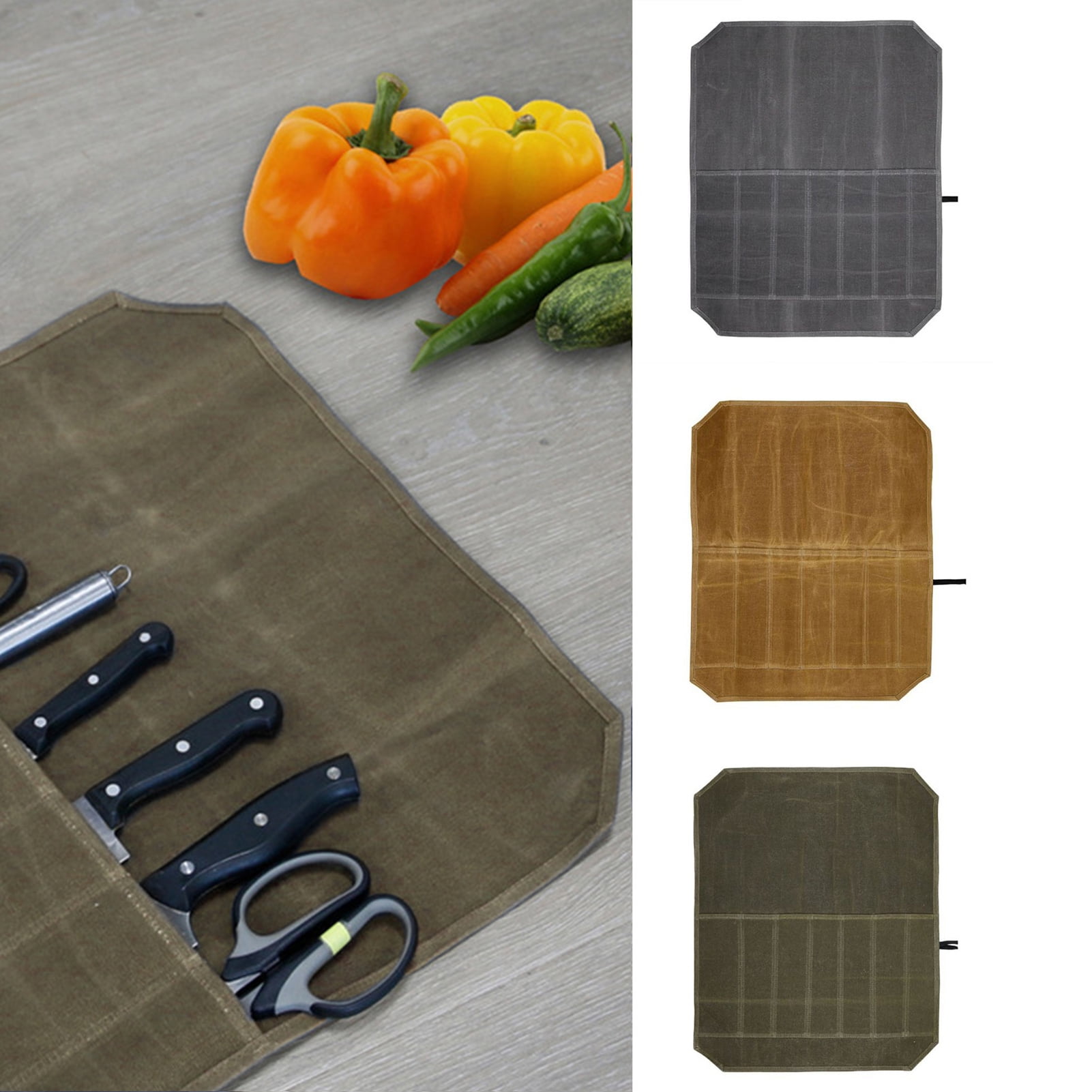 Trayknick Waterproof Canvas Portable Cutter Roll Bag - 7 Pockets ...