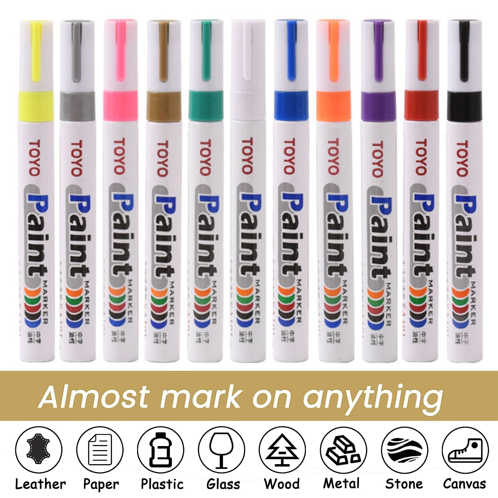 Trayknick Waterproof Fade Resistant Tire Mark Paint Pens - Precise ...