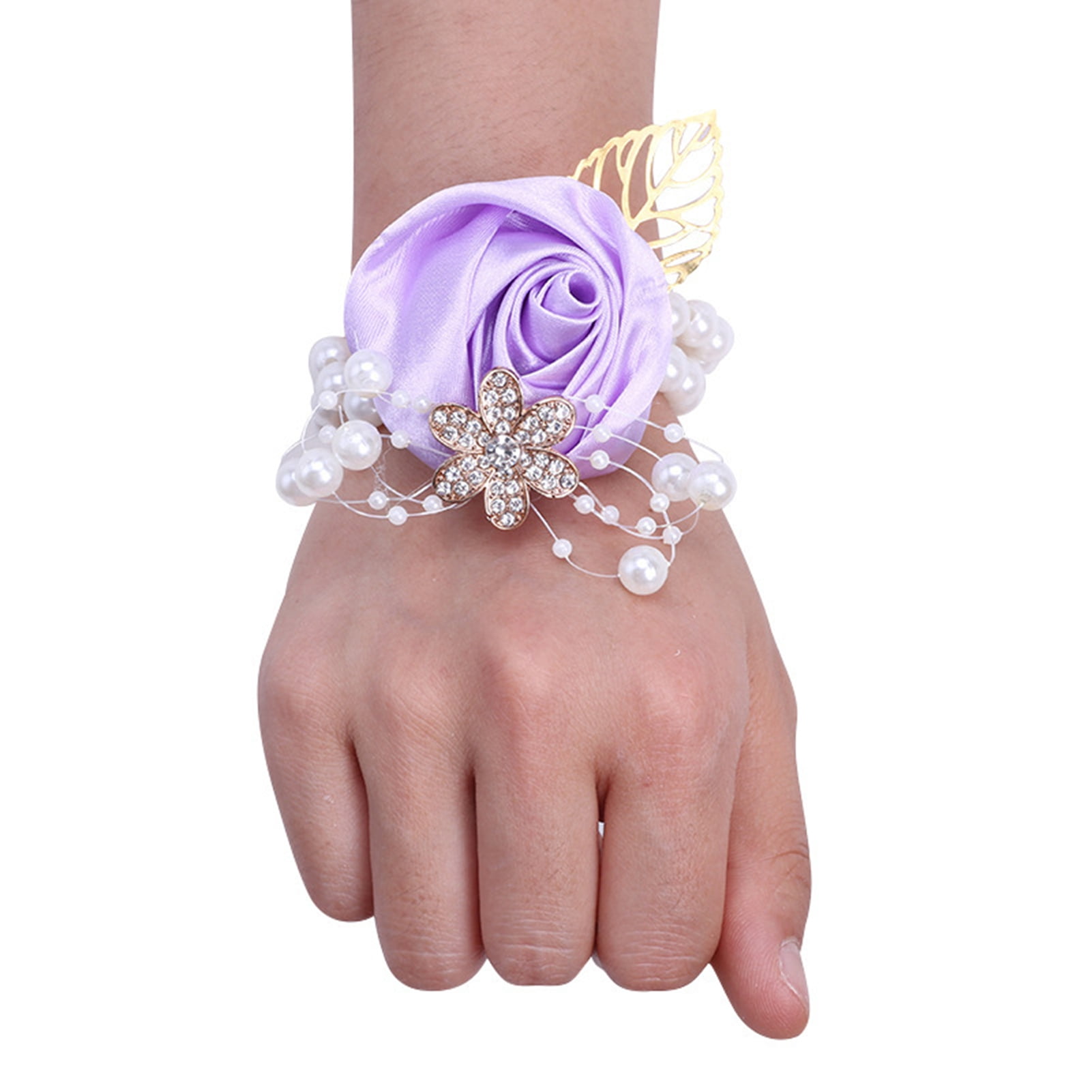 Trayknick Wedding Wrist Flower Artificial Flower Corsage Wrist Corsage ...