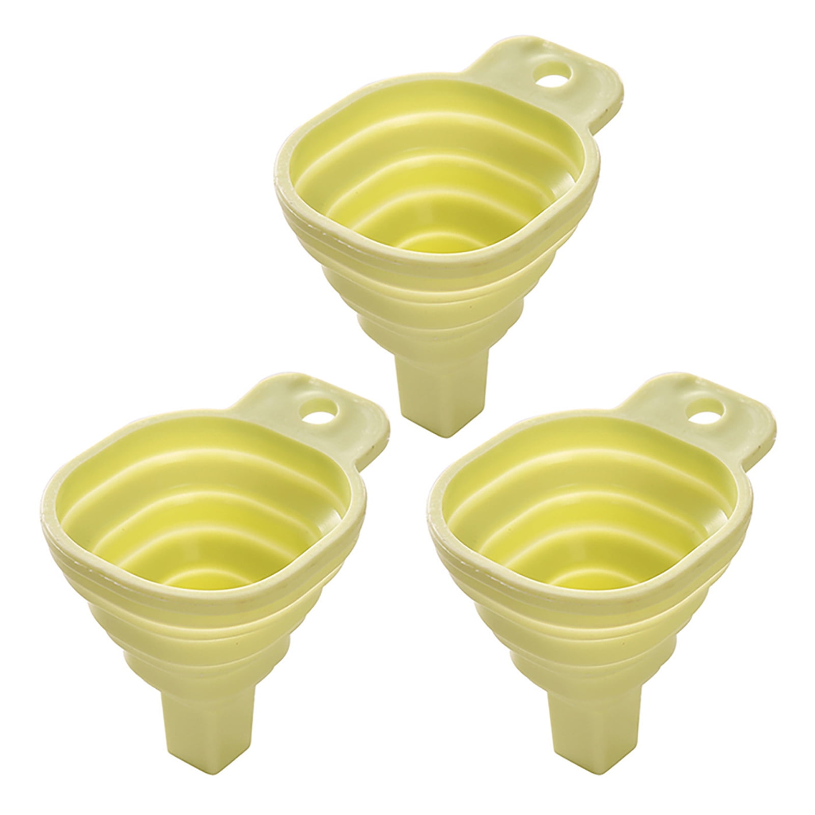 Trayknick Wide Mouth Funnel 3-pack Foldable Funnel Set Flexible Durable ...