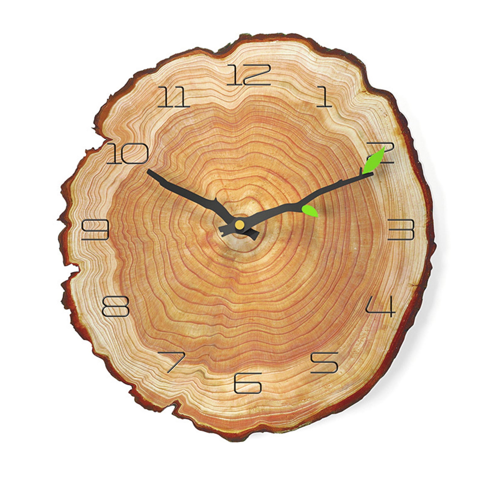 Trayknick Woodgrain Finish Wall Clock Tree Stump Wall Clock 12 Inch ...