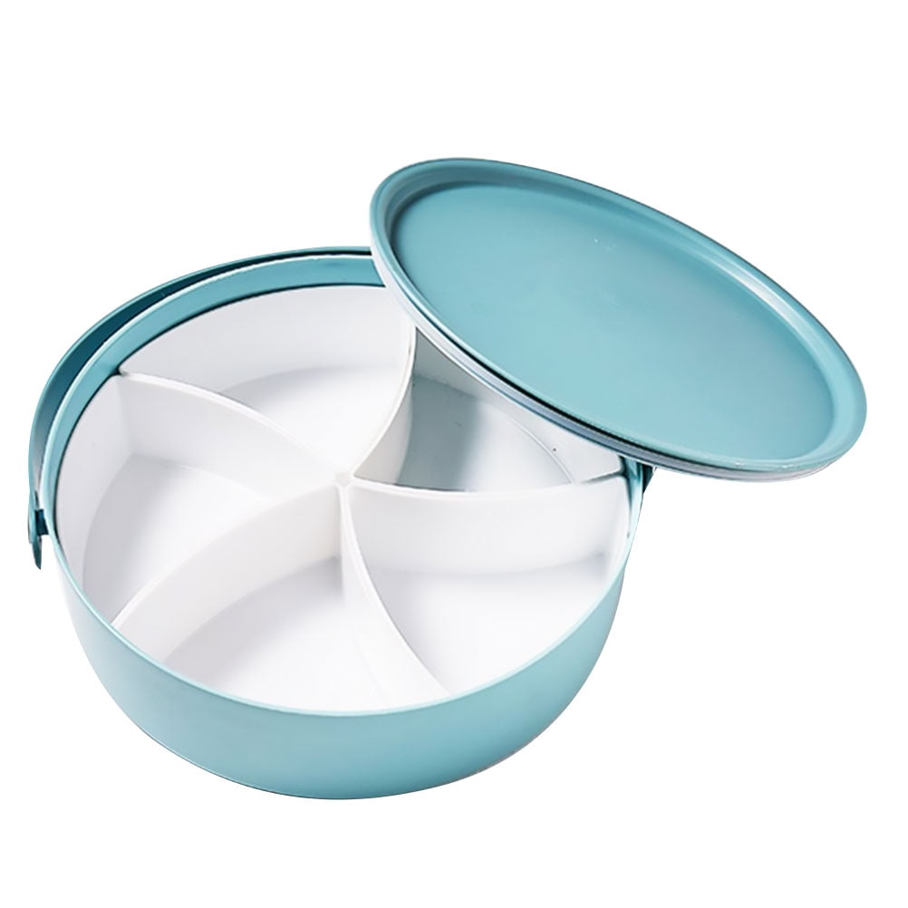 NIAIZEK Nuts Holder Snack Tray With Lid Plastic Blue 1Set - Walmart.com