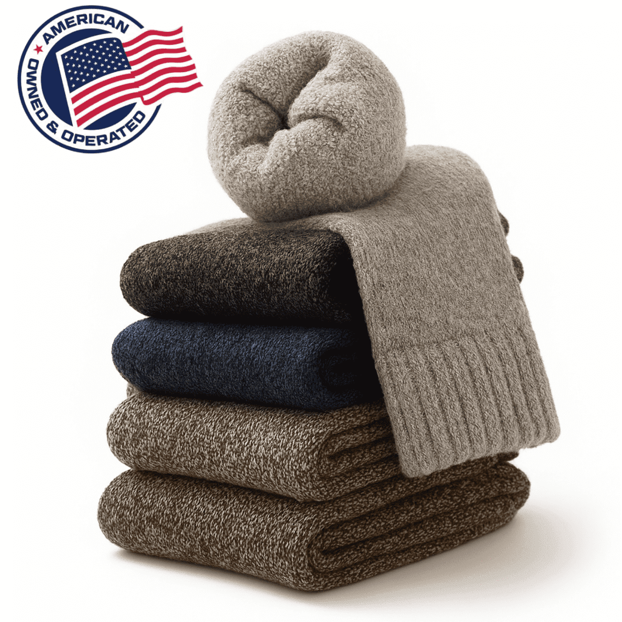 Trbcreation 5 Pairs Wool Blend Winter Socks Mix Color – Thick Warm ...