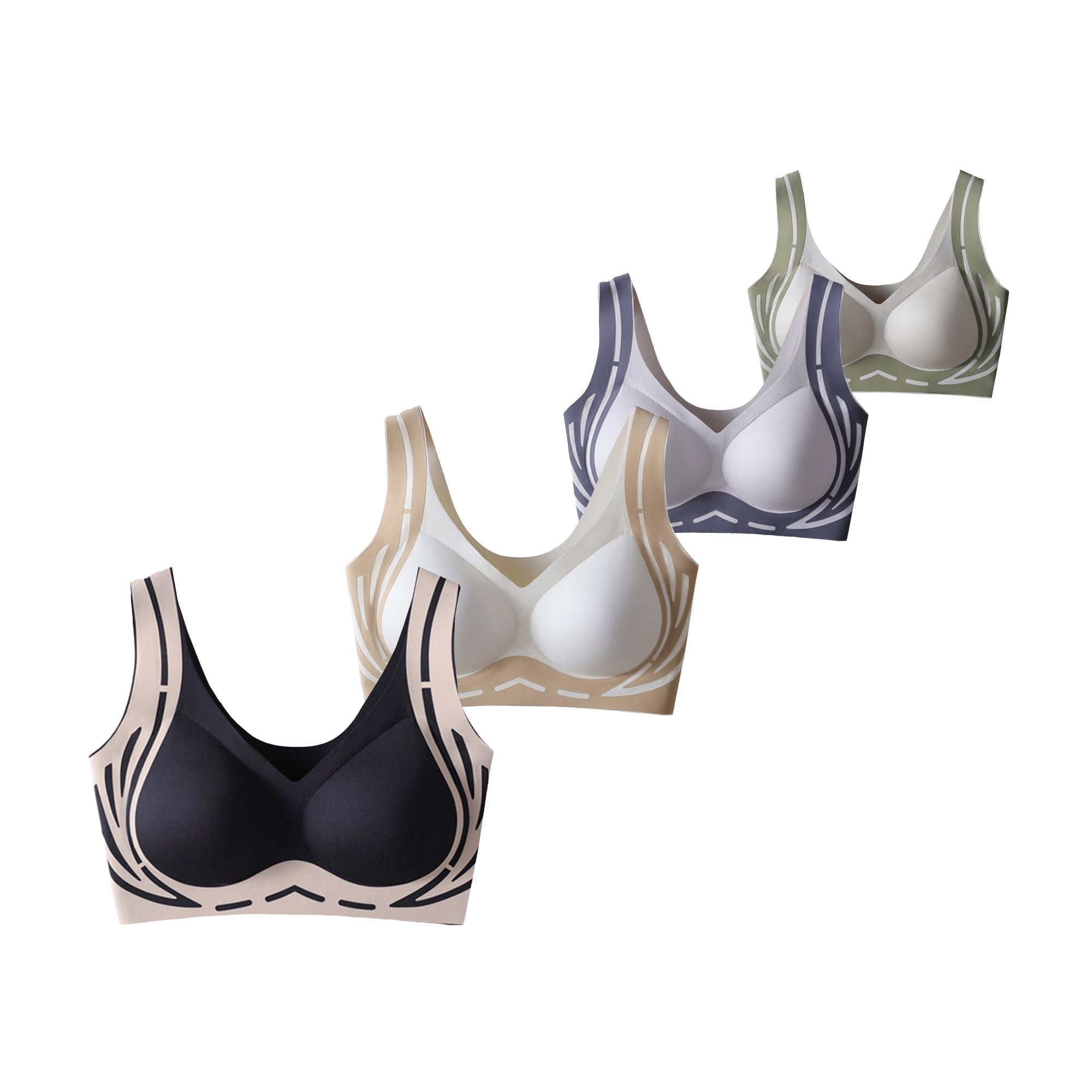 TrdSipl 4 Pack Womens Caralush Bra Lushfitting Powerful Push-up ...