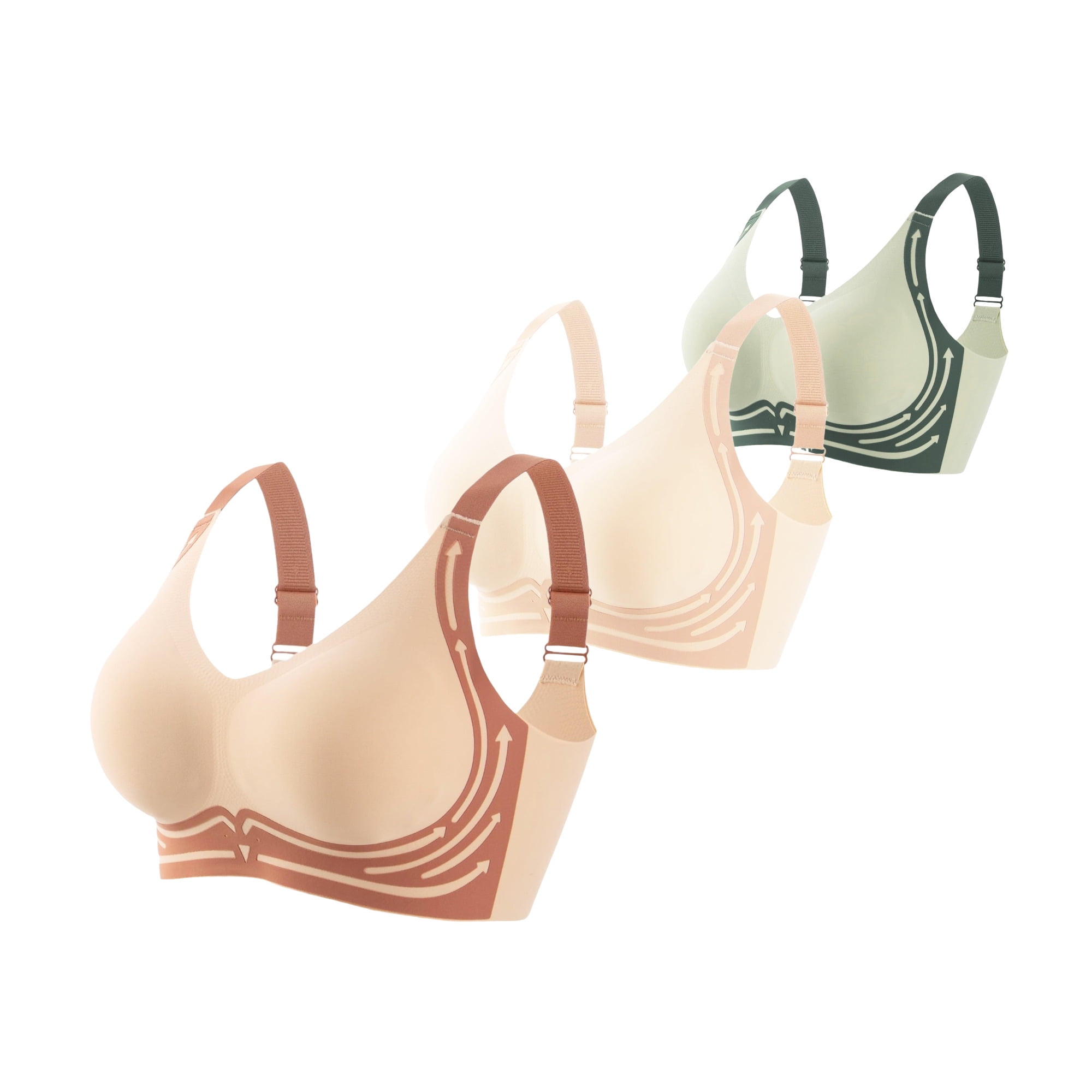 TrdSipl 4 Pack Womens Caralush Pushup Bra Lushfitting Powerful Push-up ...