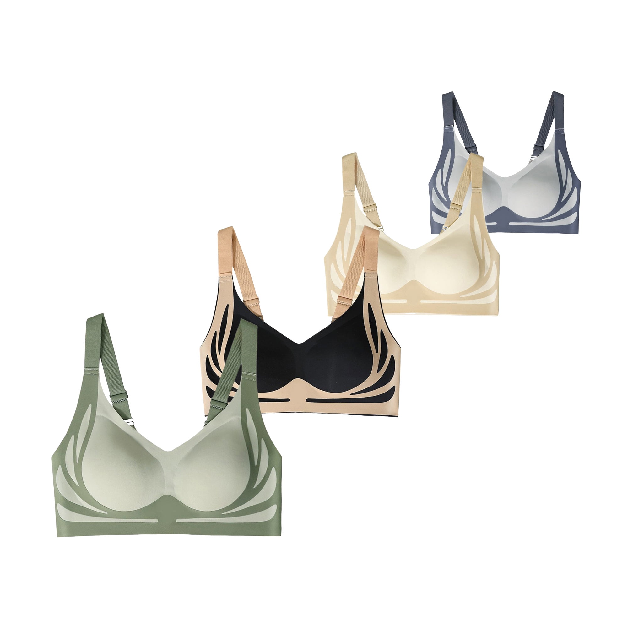 TrdSipl 4 Pack Womens Caralush Pushup Bra Lushfitting Powerful Push-up ...