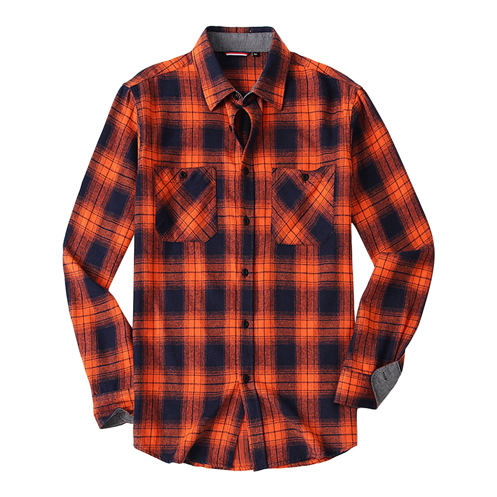 TrdSipl Button-Up Shirt for Men Long Sleeve Plaid Flannel Shirts for ...
