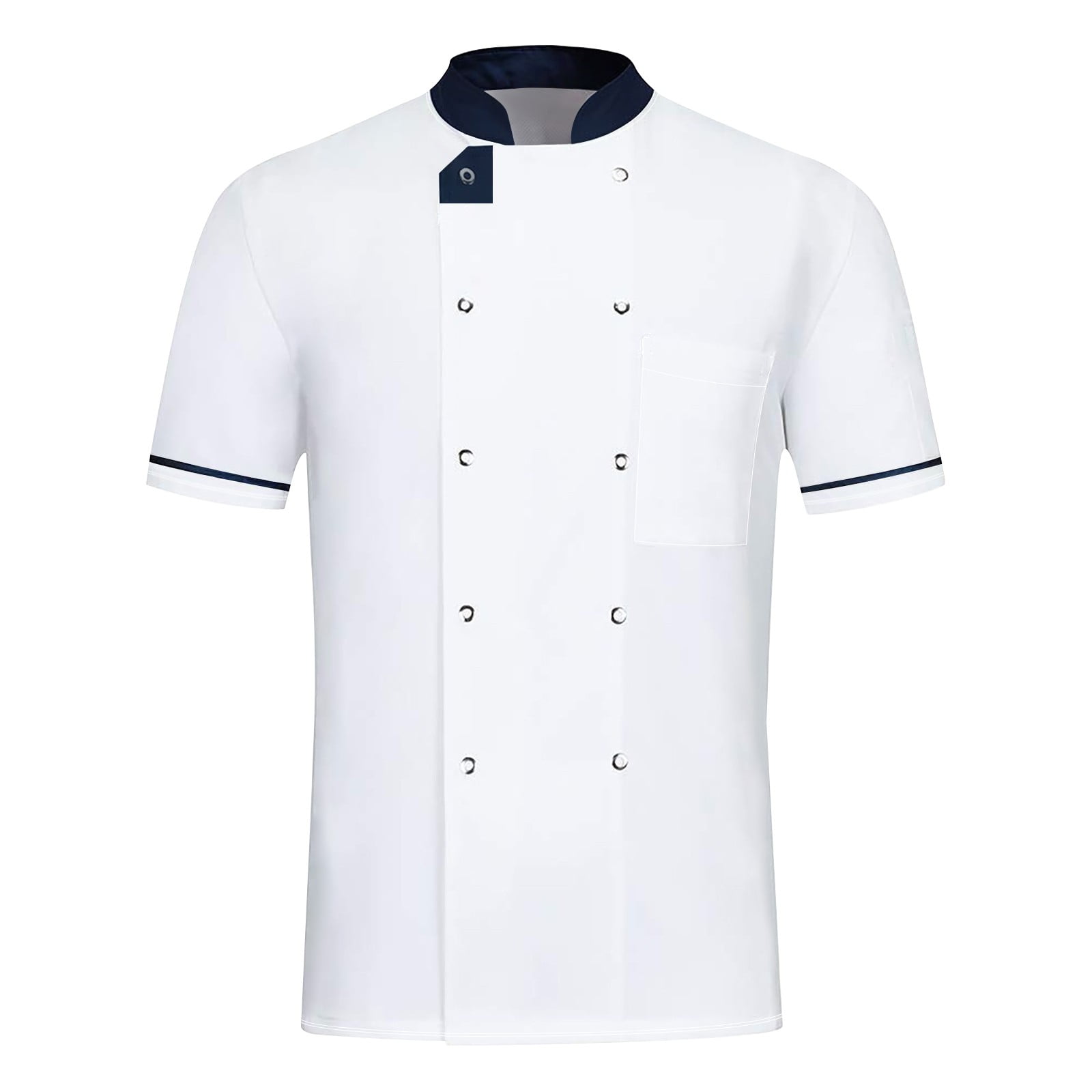 TrdSipl Chef Coat Men Women Double Breasted Utility Cook Shirt Short ...