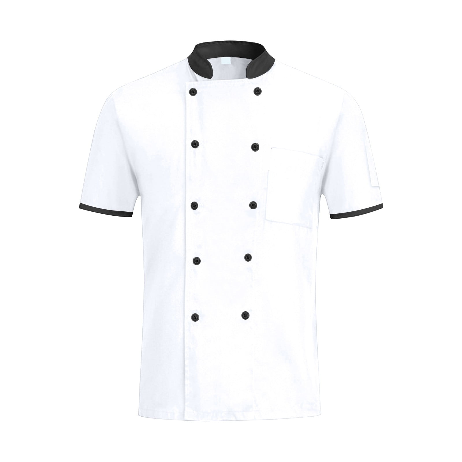 TrdSipl Chef Coat Unisex Double Breasted Chef Jacket Lightweight Short ...