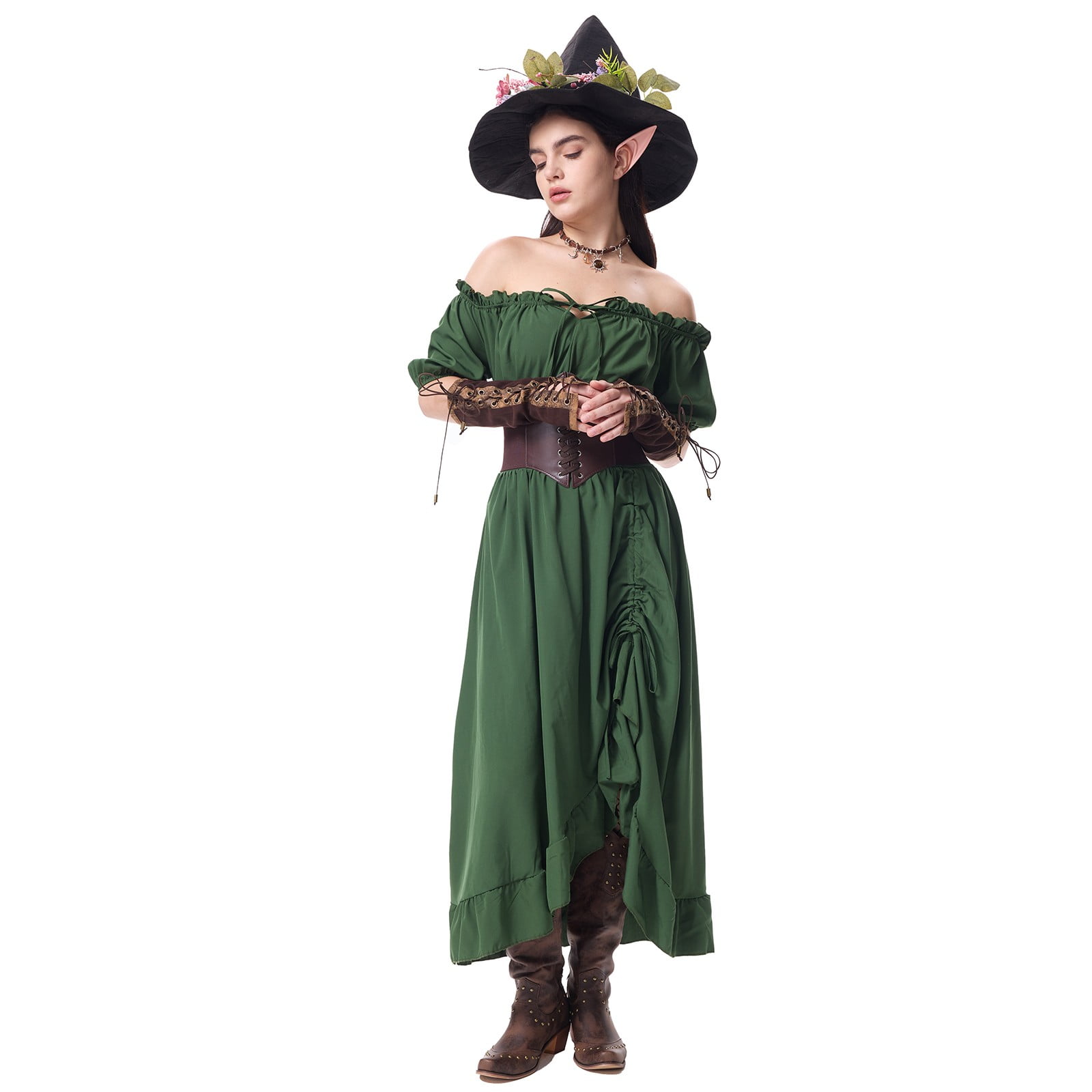 TrdSipl Halloween Costumes for Women Adult Ren Faire Swing Flowy ...