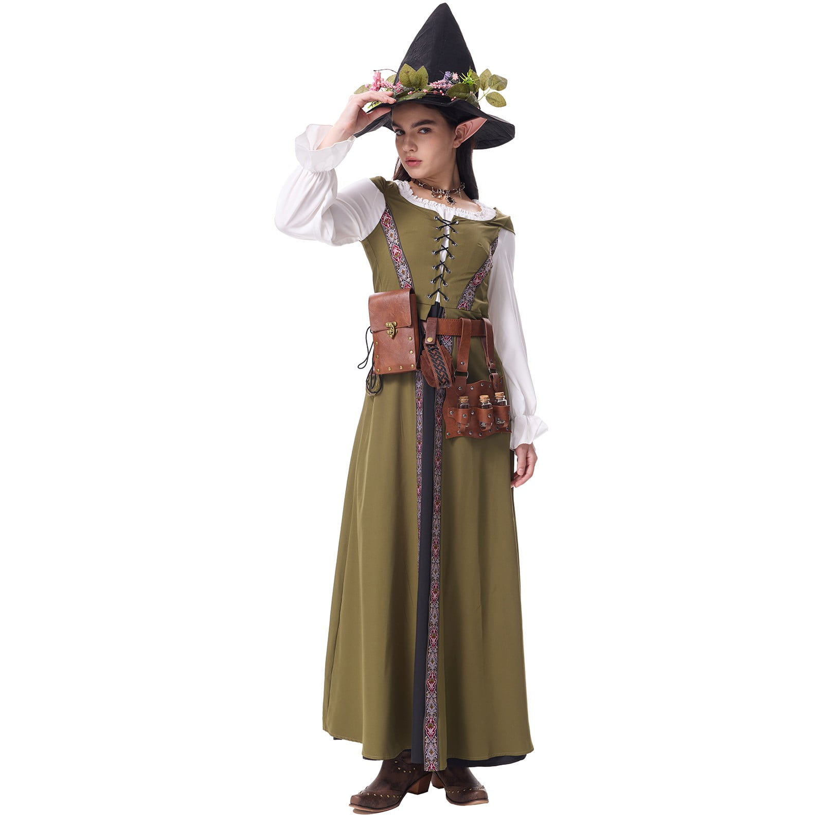TrdSipl Halloween Costumes for Women Adult Ren Faire Swing Flowy ...