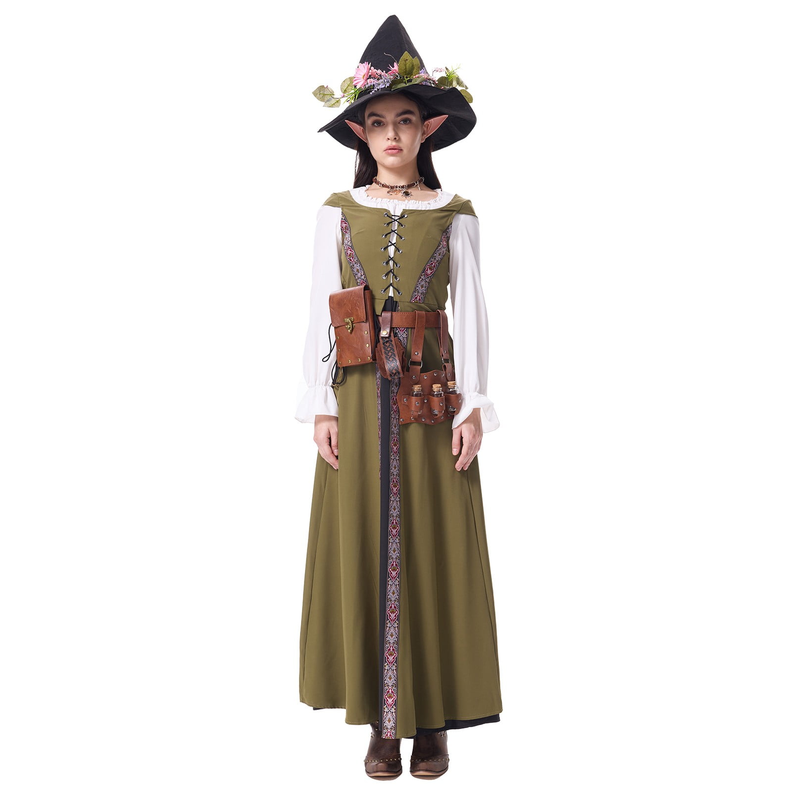 TrdSipl Halloween Costumes for Women Vintage Ren Faire Medieval Dress ...
