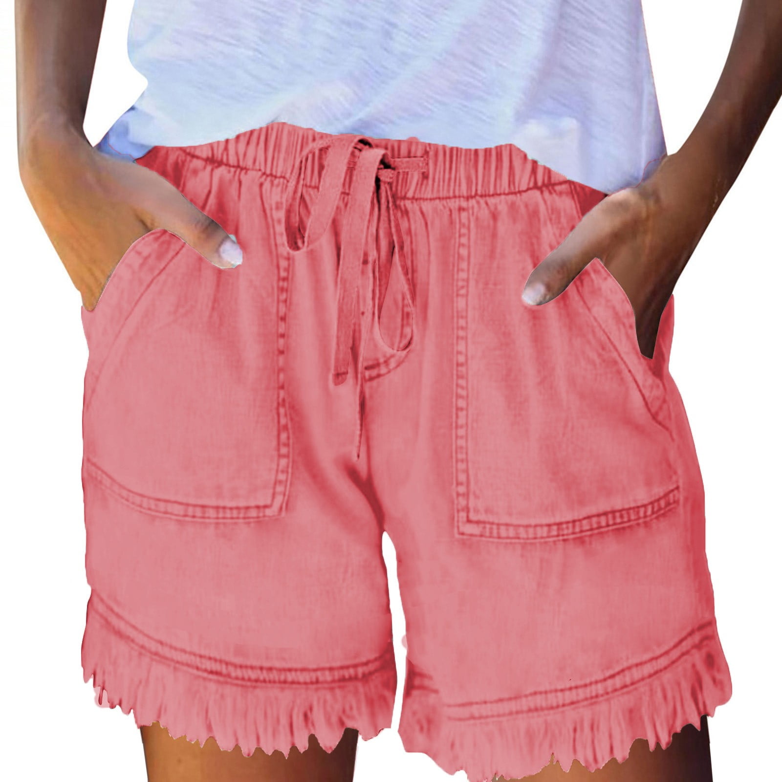 TrdSipl Jean Shorts Womens High Waisted Rip Denim Shorts Roll Up ...