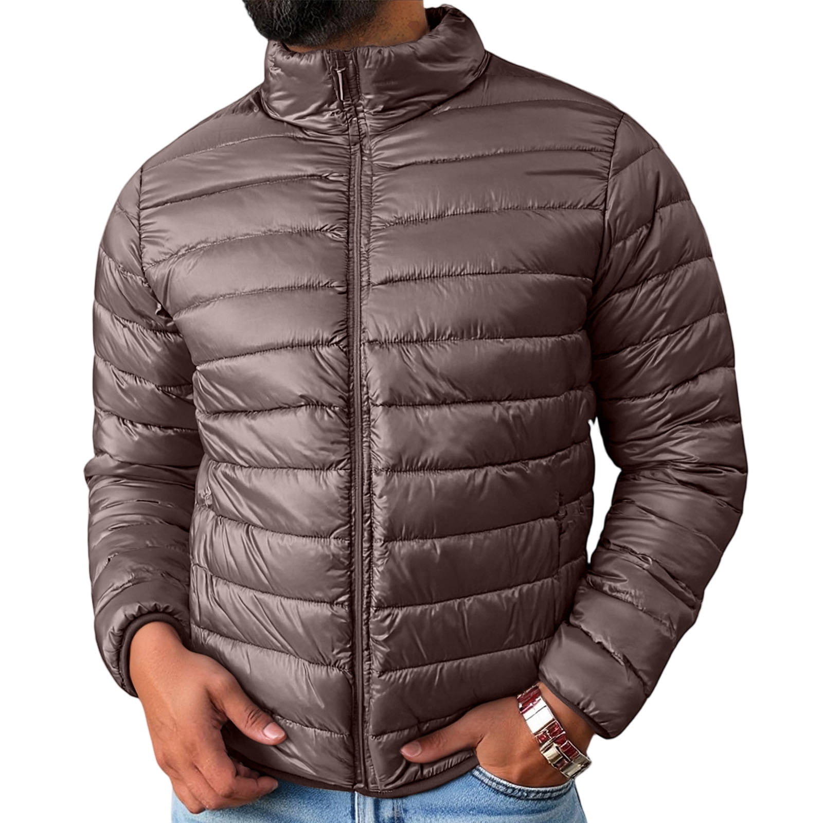 TrdSipl Mens Down Puffer Jacket Warm Alternate Insulated Coats ...