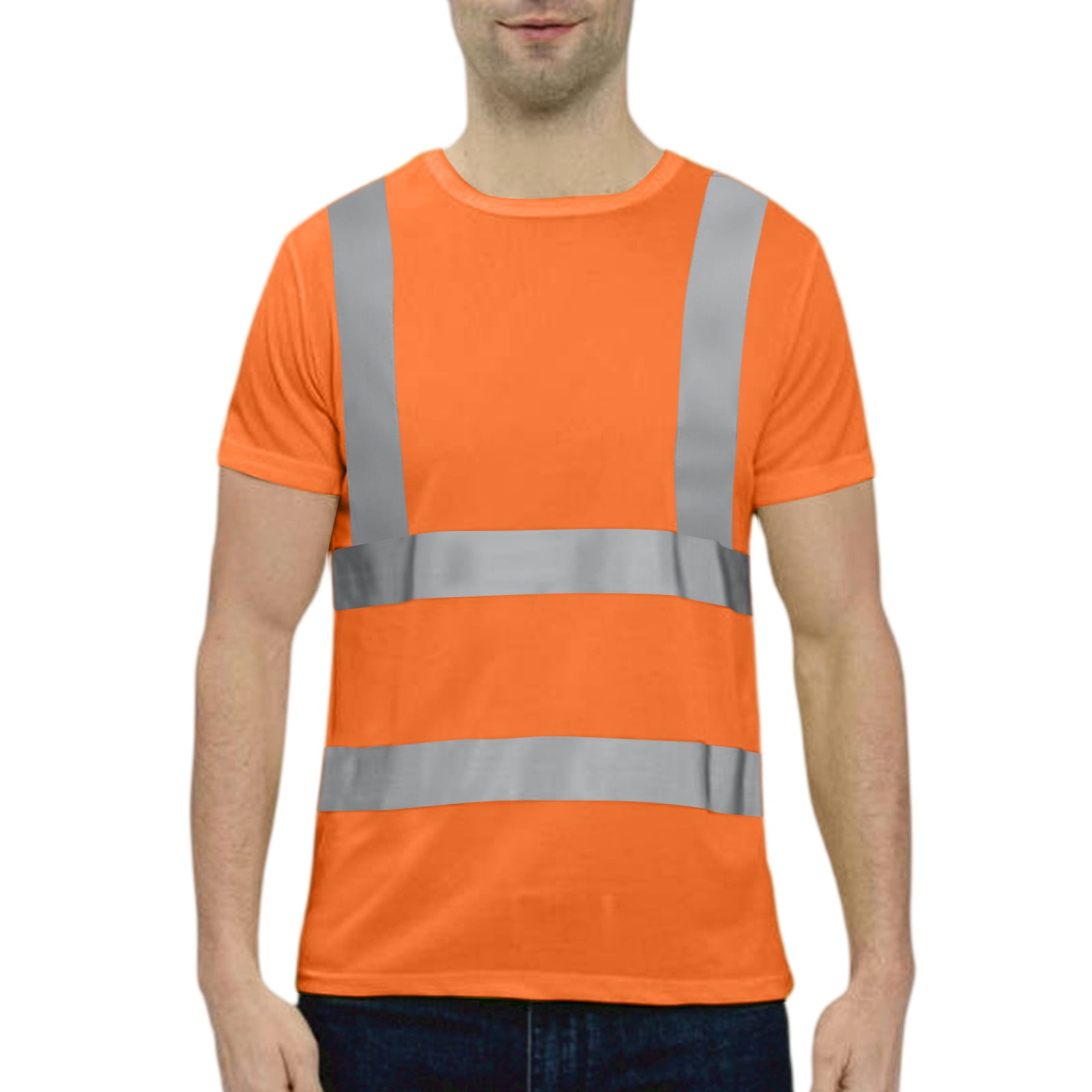 TrdSipl Mens Reflective Shirts Class 3 High Visibility Shirts Short ...