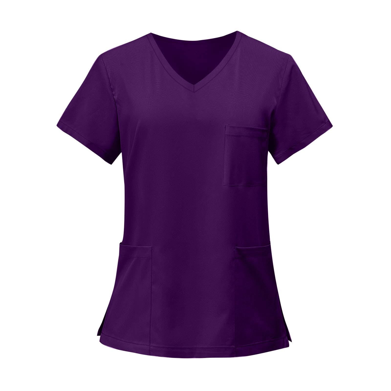 TrdSipl Scrubs for Women top Plus Size Nurse Uniforms Stretchy V Neck ...