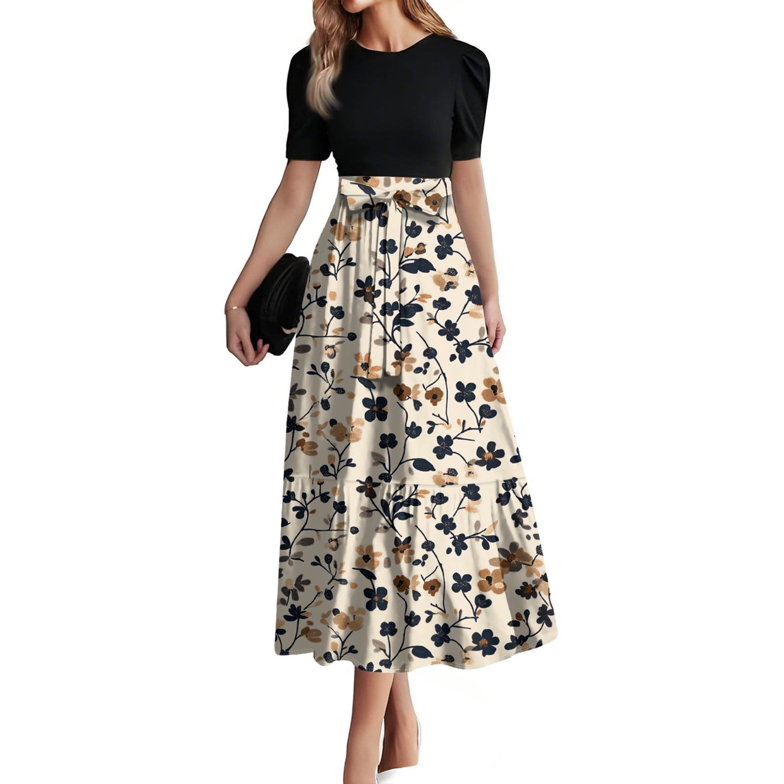 TrdSipl Summer Dresses For Women 2025 Casual Round Neck Sundresses ...