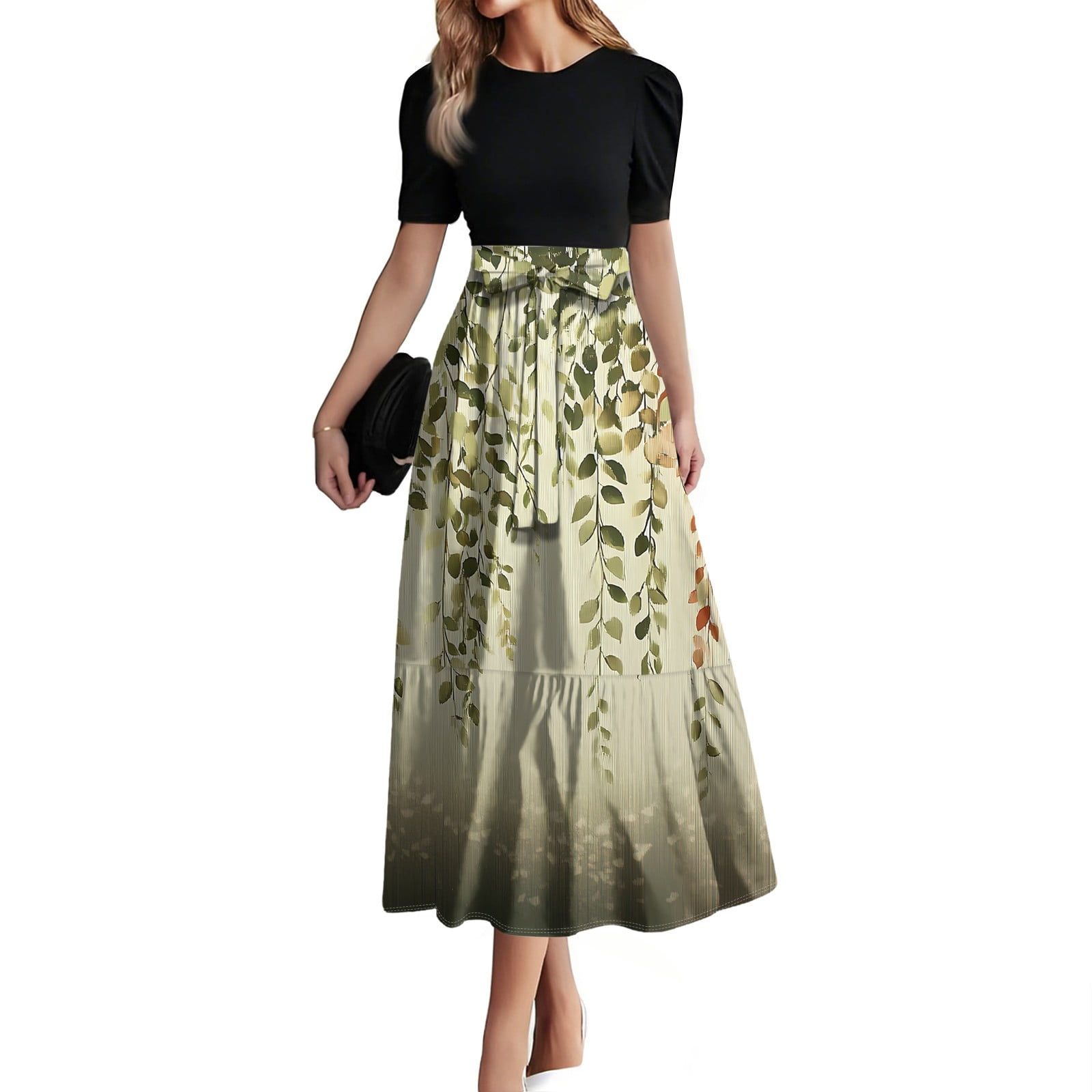 TrdSipl Summer Dresses For Women 2025 Swing Flowy Modest Dresses Cute ...