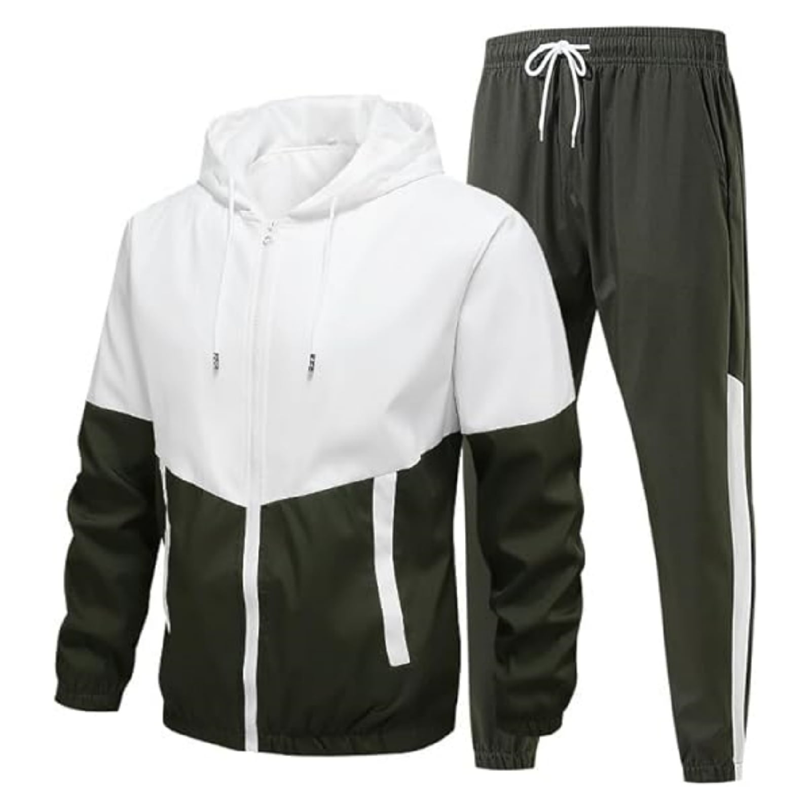 TrdSipl Sweat Suits Men Gym Men Casual Tracksuit Two-Piece Sets Cozy ...