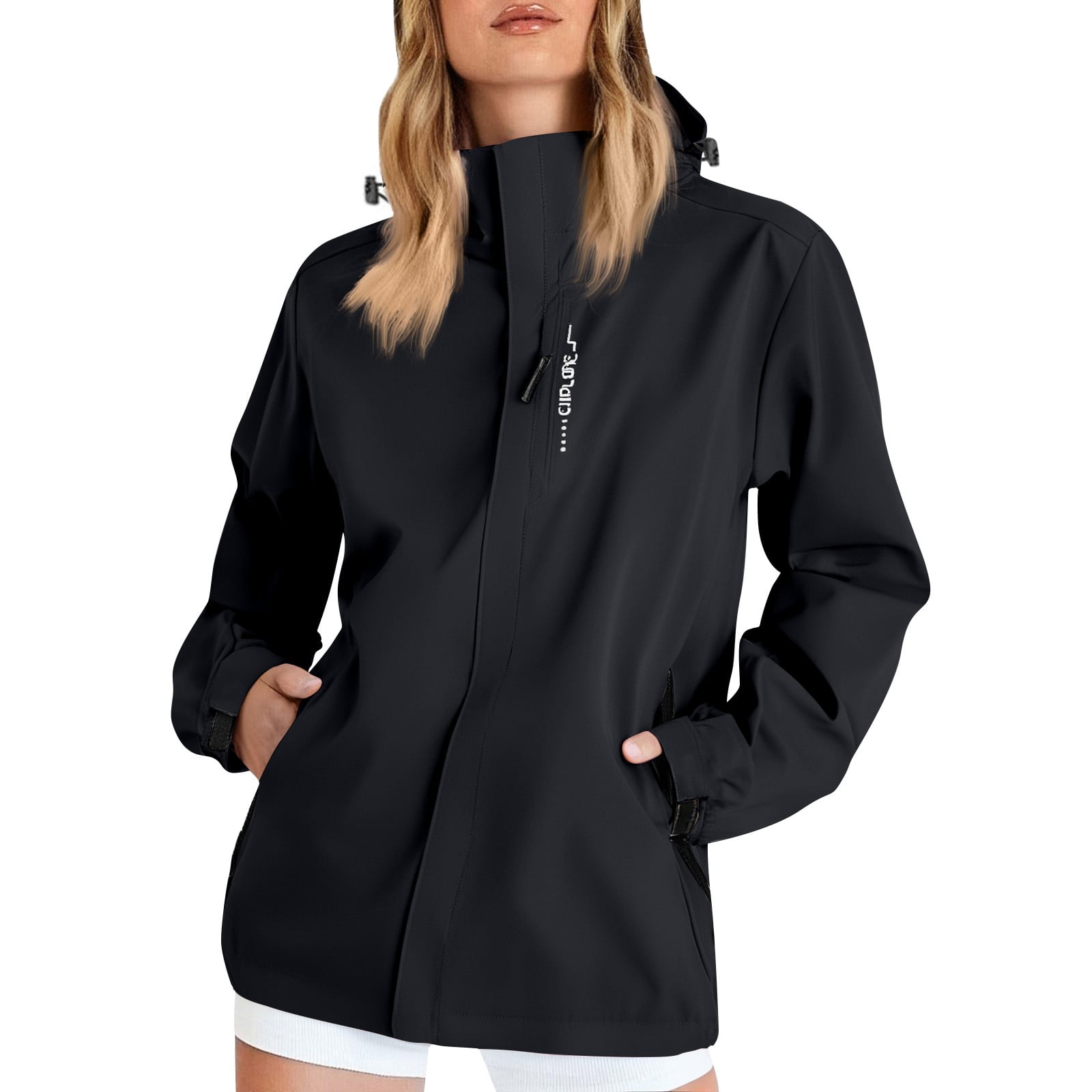 TrdSipl Women's Rain Jacket Oversized Waterproof Coat with Hood ...