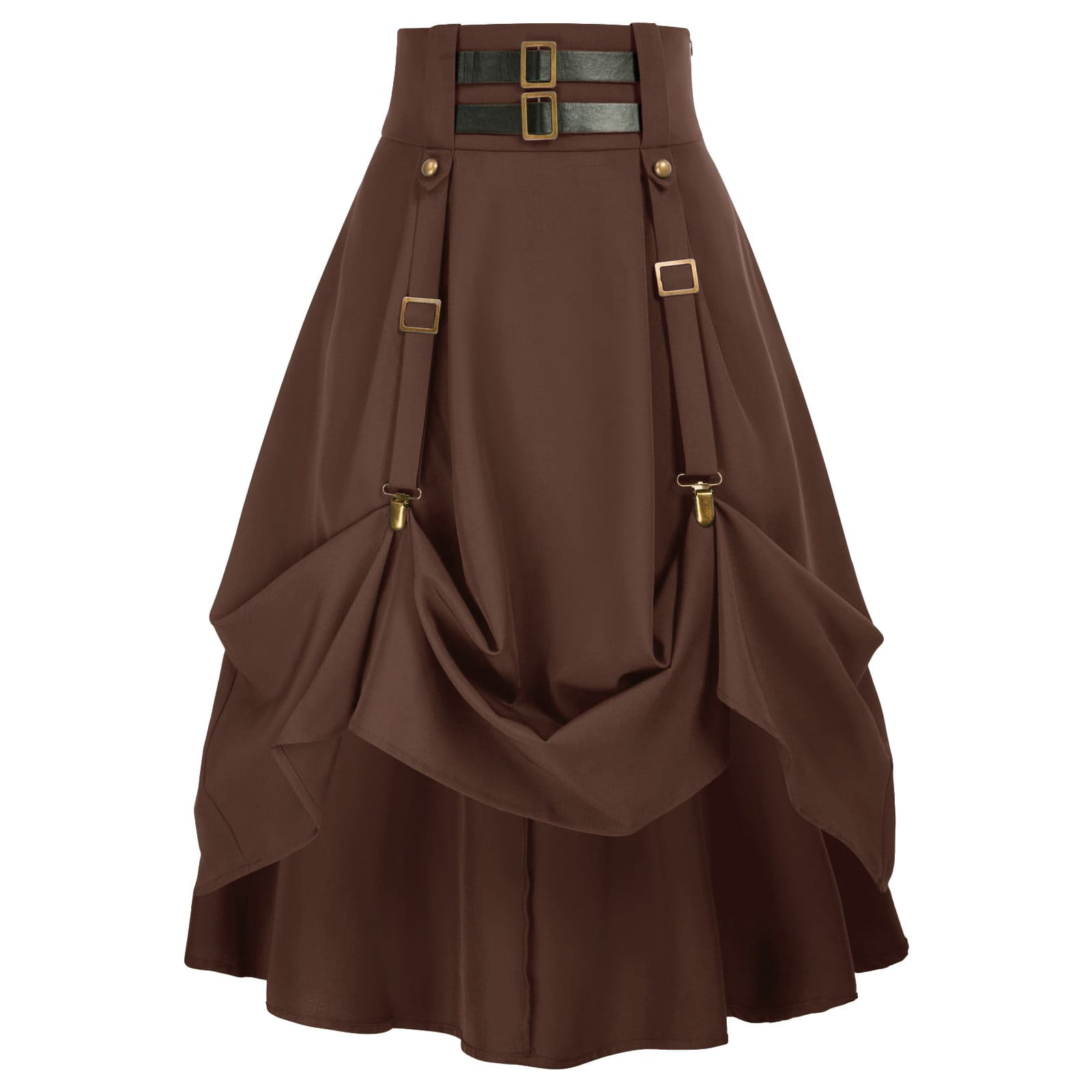 TrdSipl Women's Renaissance Skirt Pirate High Waisted Medieval Skirt ...