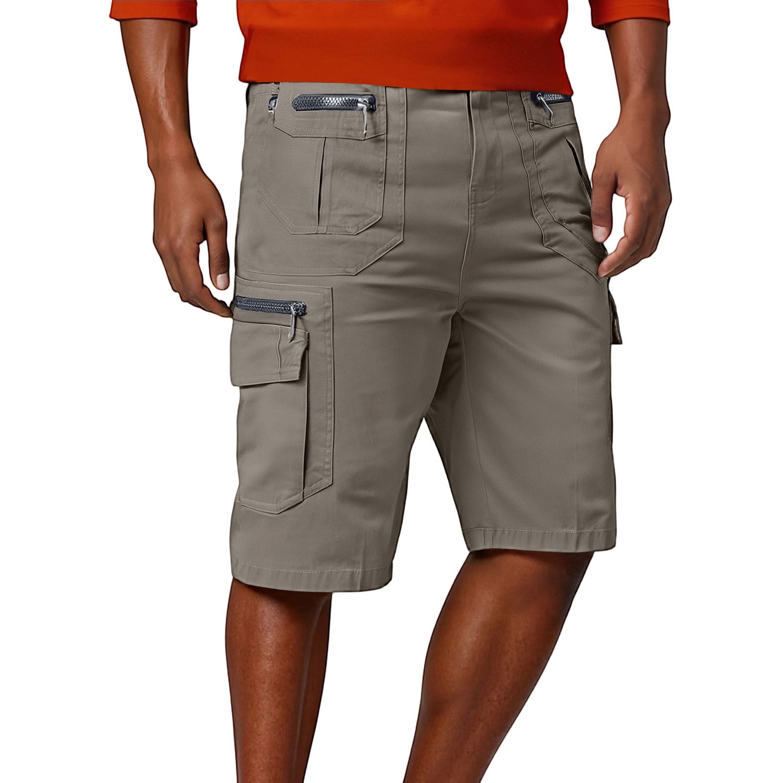 TrdSipl Work Tactical Shorts for Men Baggy Zipper Knee Length Short ...