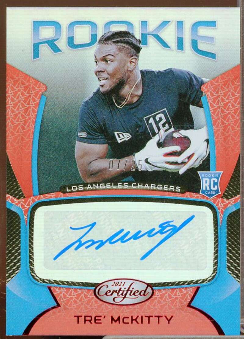 Tre' McKitty/25 Rookie Card 2021 Certified Rookie Signatures Mirror Red ...