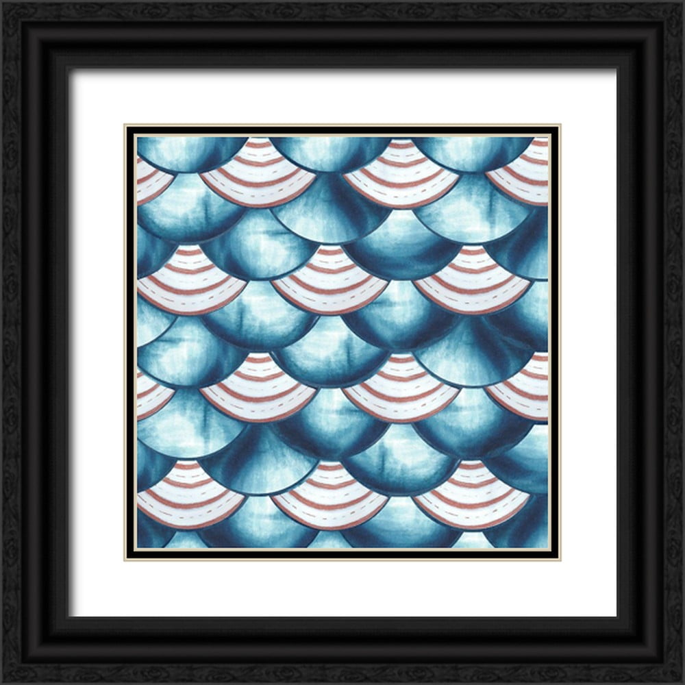 Tre Sorelle Studios 15x15 Black Ornate Wood Framed with Double Matting ...