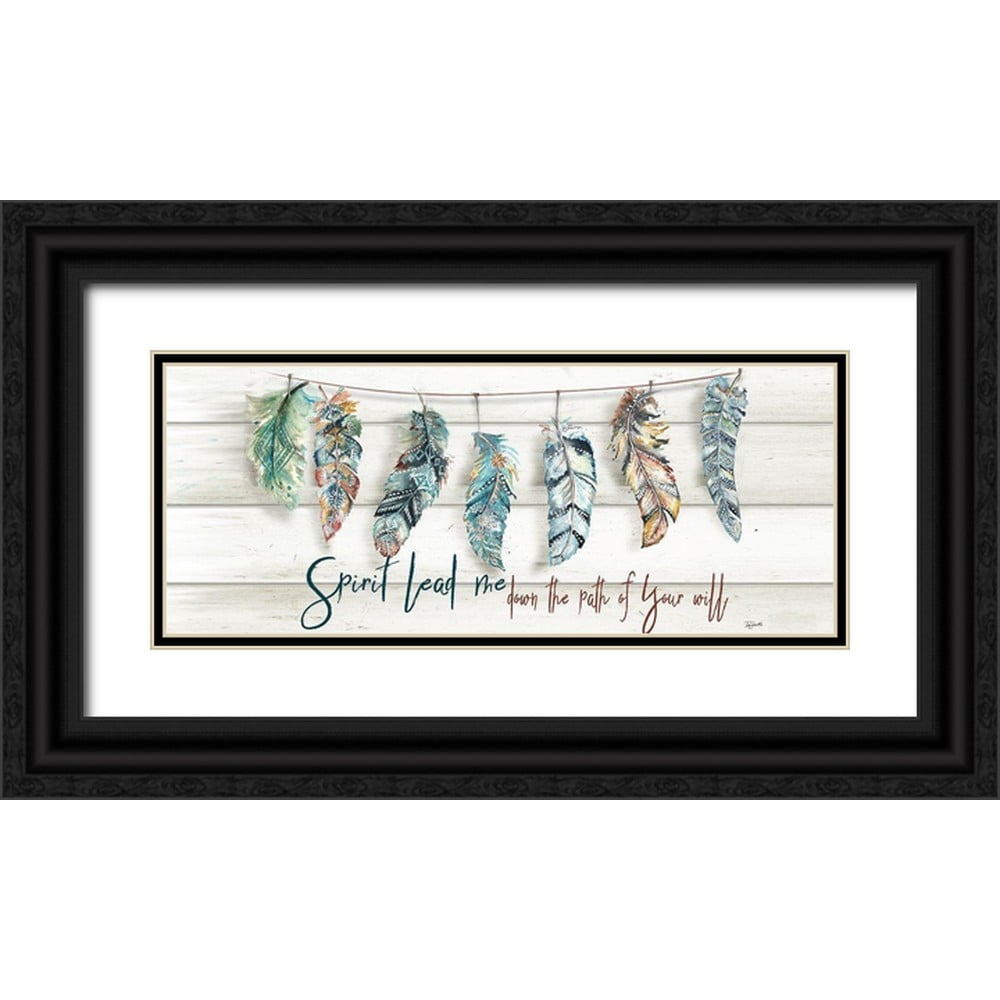 Tre Sorelle Studios 18x10 Black Ornate Wood Framed with Double Matting ...