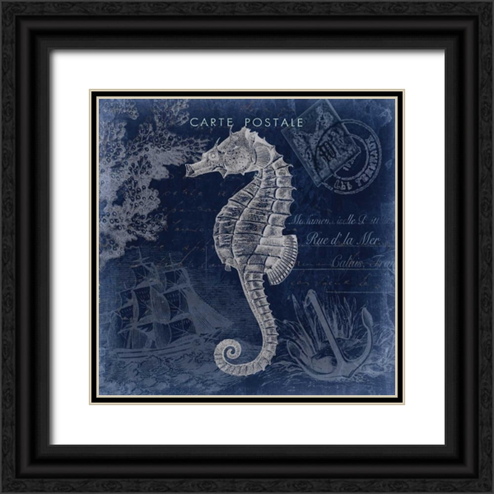 Tre Sorelle Studios 26x26 Black Ornate Wood Framed with Double Matting ...