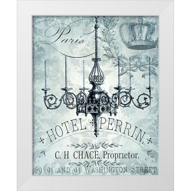 Tre Sorelle Studios 26x32 White Modern Wood Framed Museum Art Print Titled - Vintage Chandelier ...