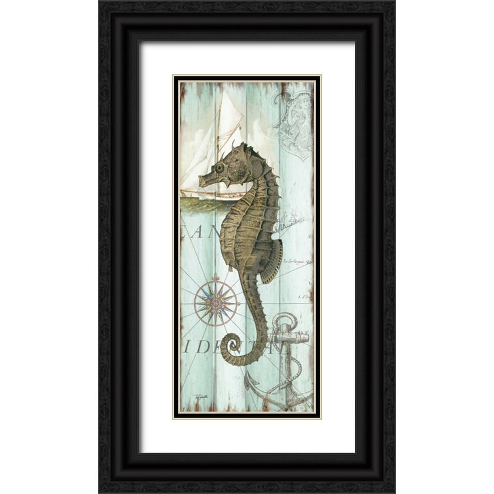 Tre Sorelle Studios 8x14 Black Ornate Wood Framed with Double Matting ...