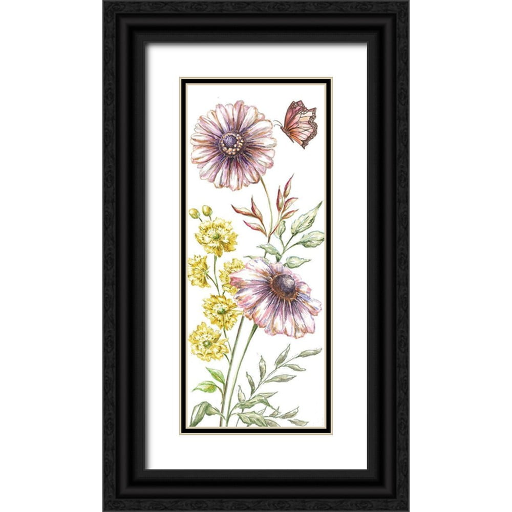 Tre Sorelle Studios 8x14 Black Ornate Wood Framed with Double Matting ...