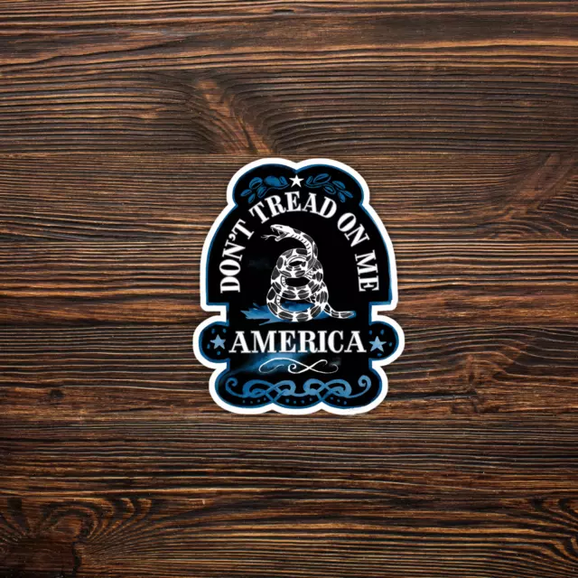 Don'T Tread On Me America - Patriotic Snake Sticker Decal For Cars ...