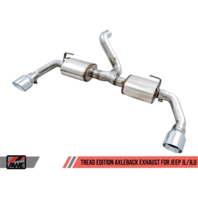 Tread Edition 304 SS Axle-Back Exhaust System with Split Rear Exit for ...