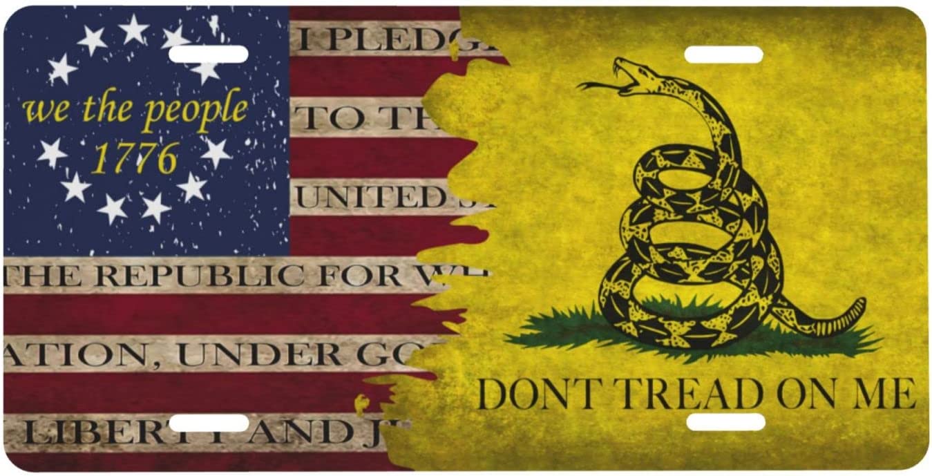 Don't Tread On Me License Plate,American Flag Decorative Car Front ...